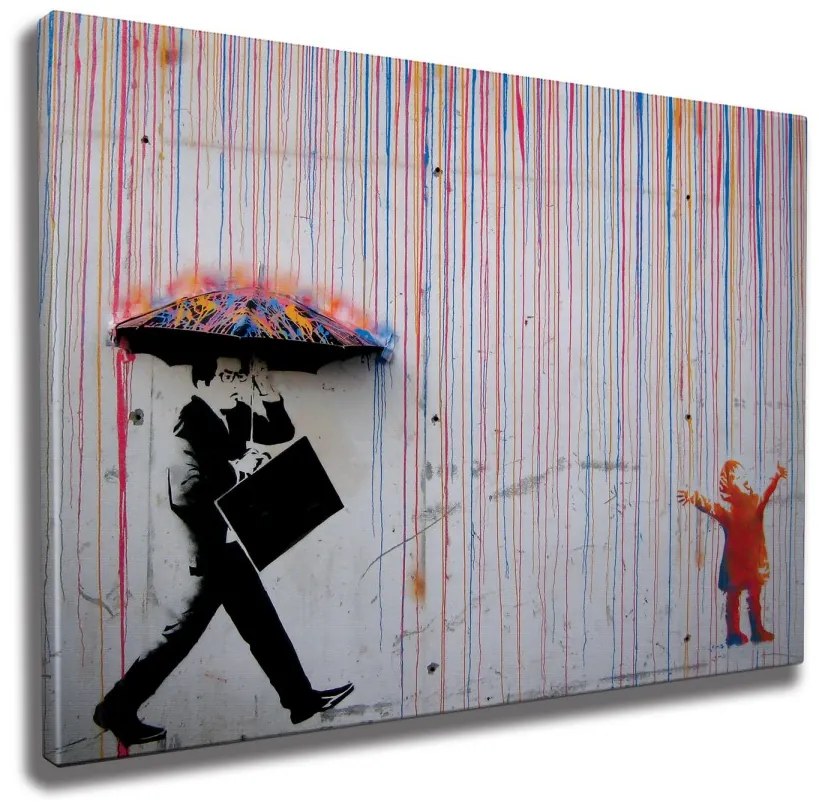 Obraz na plátně Rainbow rain WY64 70x100 cm