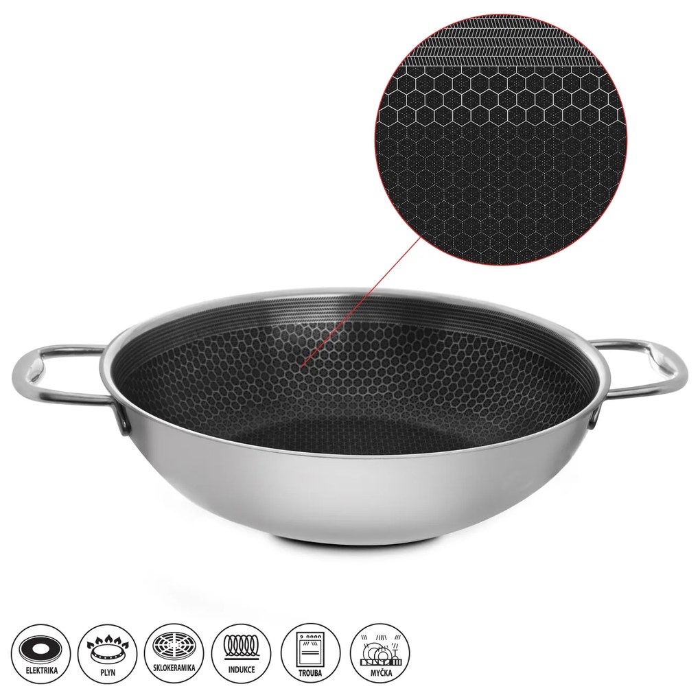 Pánev Wok COOKCELL pr. 28 cm