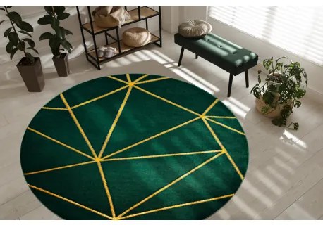 koberec kulatý EMERALD výhradní 1013 glamour, stylový geometrický lah velikost kruh 120 cm | krásné koberce cz