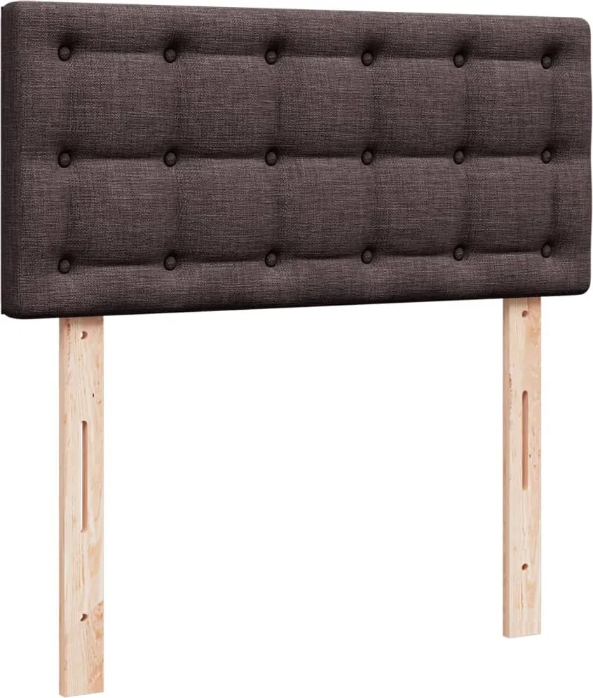 Box spring postel s matrací tmavě hnědá 80x200 cm textil 3285732