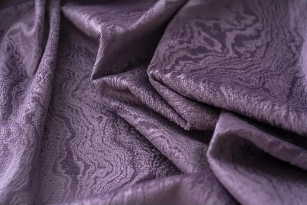 Zatemňovací závěs DUNES VELVET 140x250 cm, fialový Zavěšení: Řasící páska