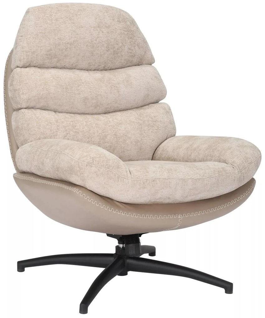 Otočné designové lounge křeslo GISELLE béžové