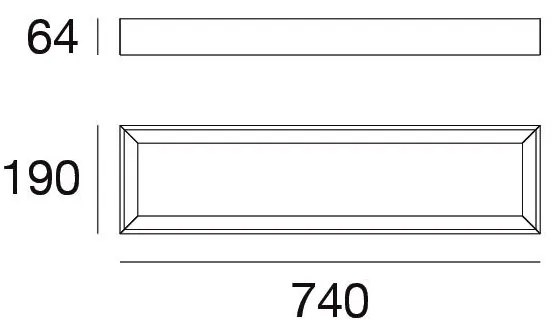 Linea Light CA008DWHMDI Tara dimmable, bílé stropní svítidlo, 28W LED 2700K stmívatelné phase-cut, 74x19cm