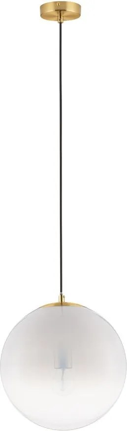 Bílé/ve zlaté barvě skleněné závěsné svítidlo ø 30 cm Vita – Nova Luce