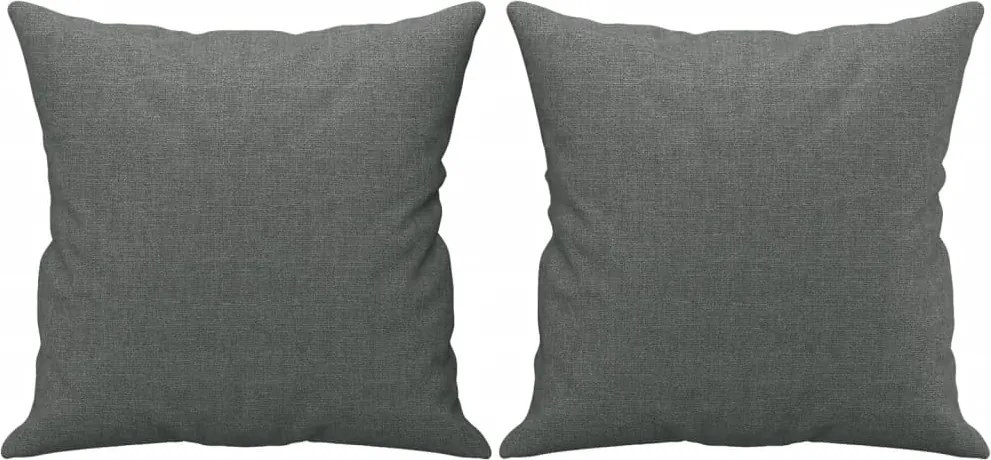 2dílná sedací souprava s polštáři tmavě šedá textil 3202103