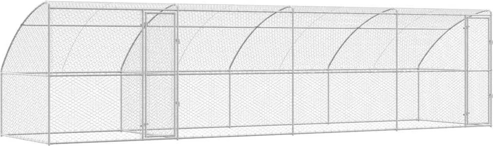 Psí kennel 4 ks Stříbrná 8 x 2 x 2 m Pozinkovaná ocel 3368340