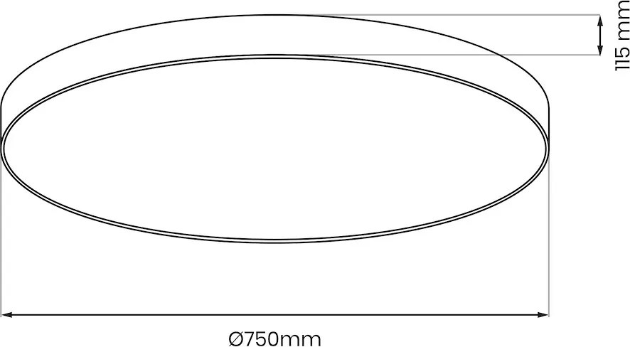 Stropní LED svítidlo Siena, 1x LED 80w, 3000-6000k, 3CCT, b, s ovladačem