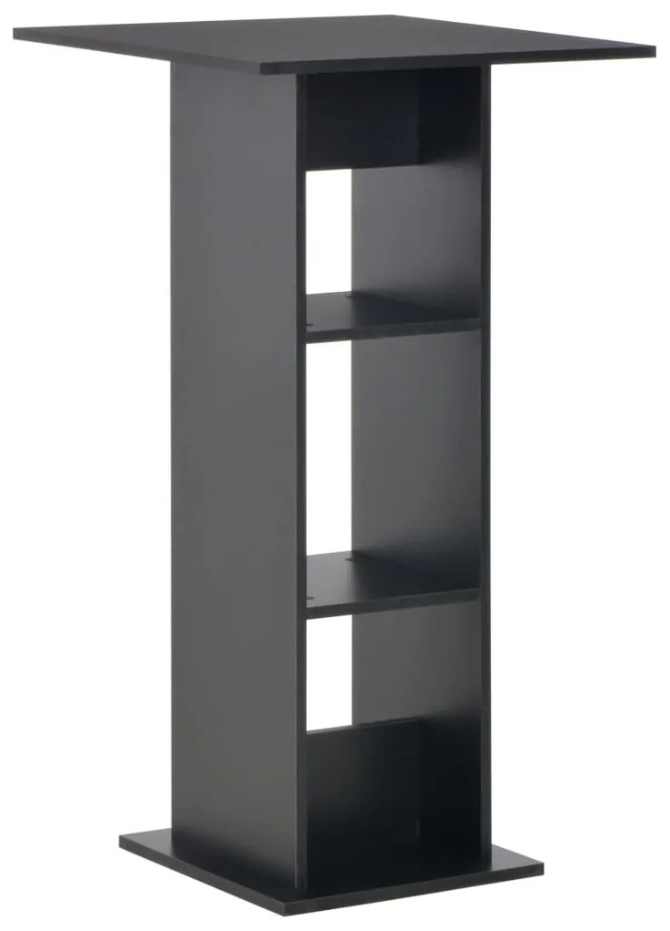 280206 vidaXL Barový stůl černý 60 x 60 x 110 cm
