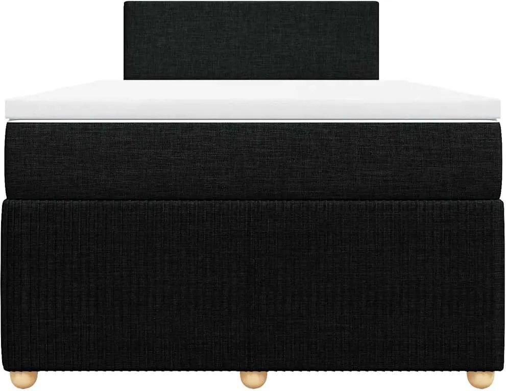 Box spring postel s matrací černá 120x200 cm textil 3289718