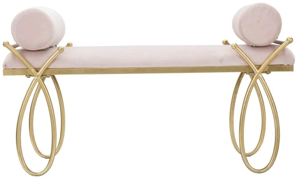 Designová lavice Nancilea 112,5 cm růžová