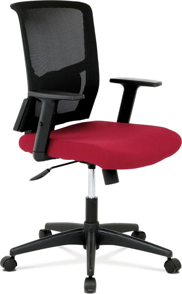 Autronic Kancelářská židle, látka vínová + černá, houpací mechnismus KA-B1012 BOR