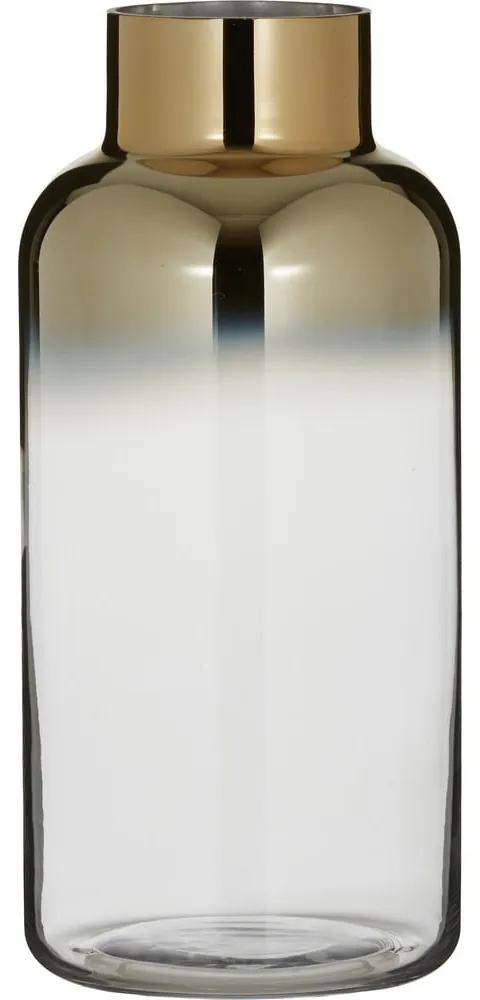 Ručně foukaná skleněná váza ve zlaté barvě Westwing Collection Uma, výška 35 cm