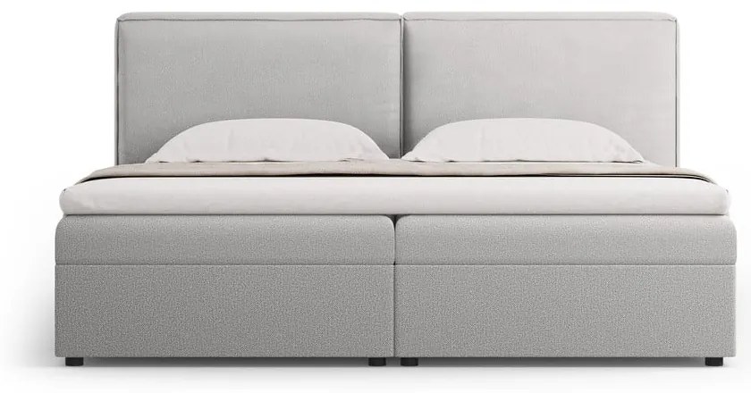 Světle šedá boxspring postel s úložným prostorem 160x200 cm Arendal – Cosmopolitan Design
