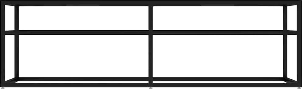 TV stolek černý 140 x 40 x 40,5 cm tvrzené sklo 331715