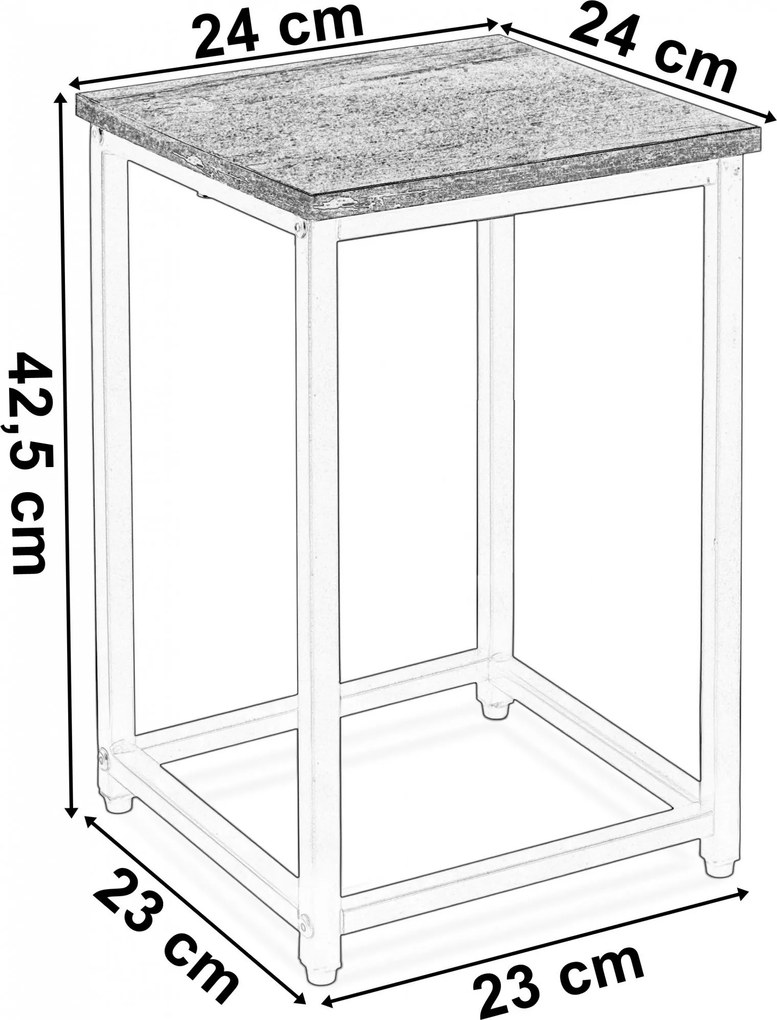 Květinový stojan ARBEN 40 cm dub / černý