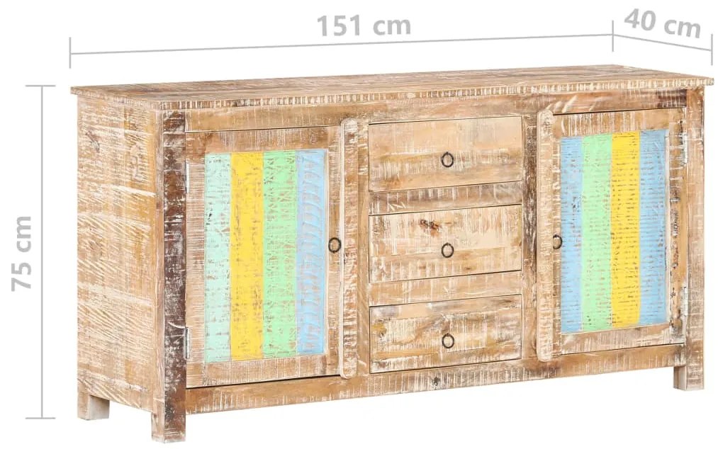 vidaXL Marketos Příborník 151 x 40 x 75 cm hrubé akáciové dřevo