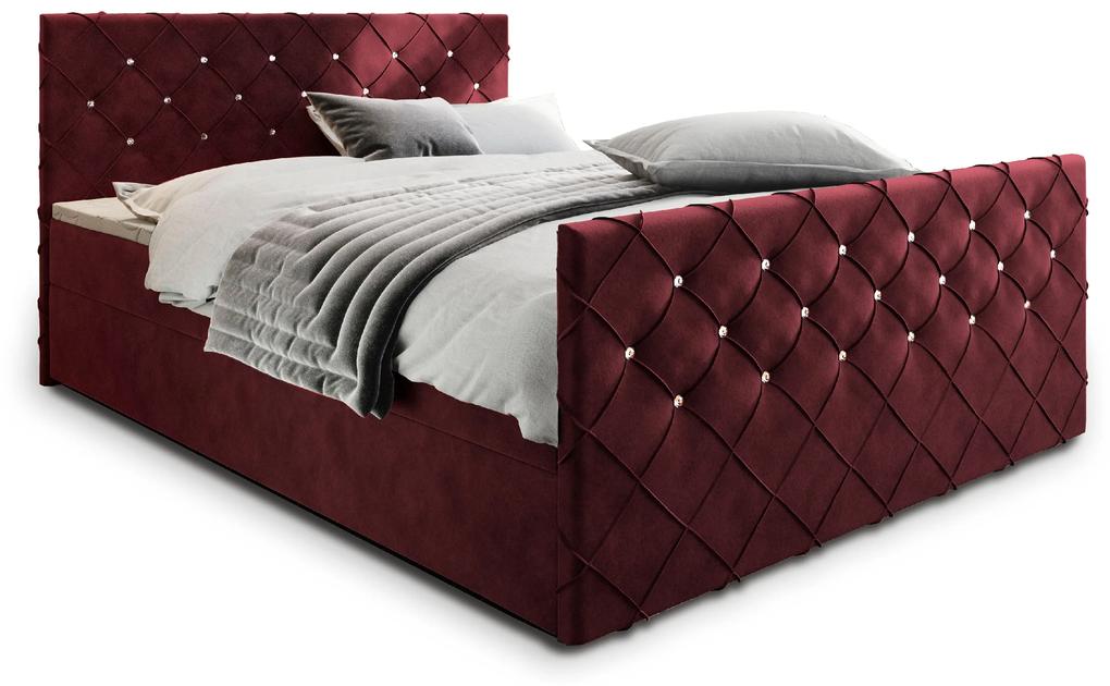 MSL Kontinentální čalouněná postel MARDI (140 x 200 cm) Barva látky: MAGIC VELVET 2240