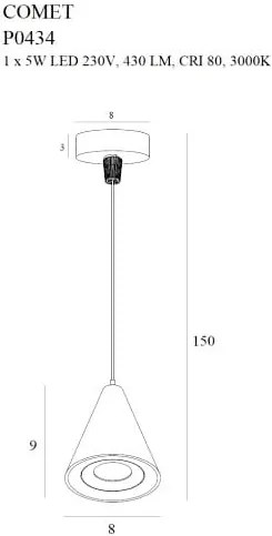 LED světlo MAXlight COMET P0434