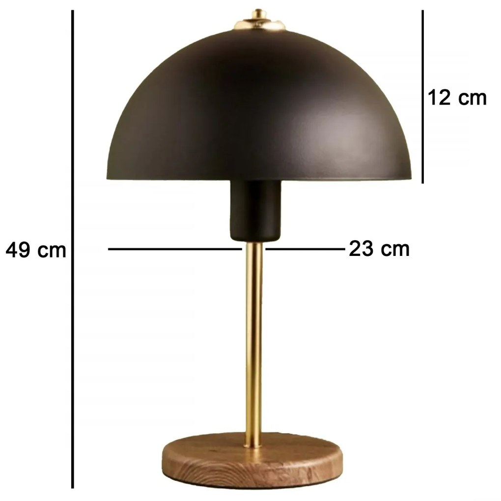 Opviq Stolní lampa AYD-3400, Černá, Zlatá