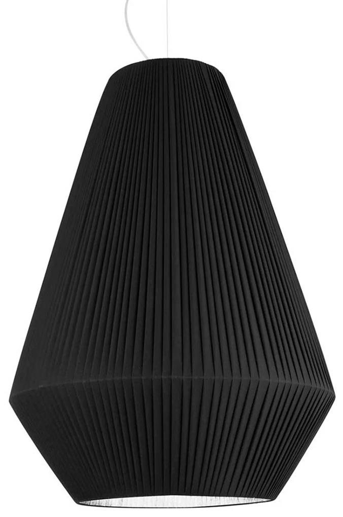 Dekorační textilní závěsné světlo Sheraton černé