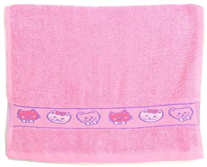 Dadka Dětský froté ručník KIDS, růžový, 30x50cm