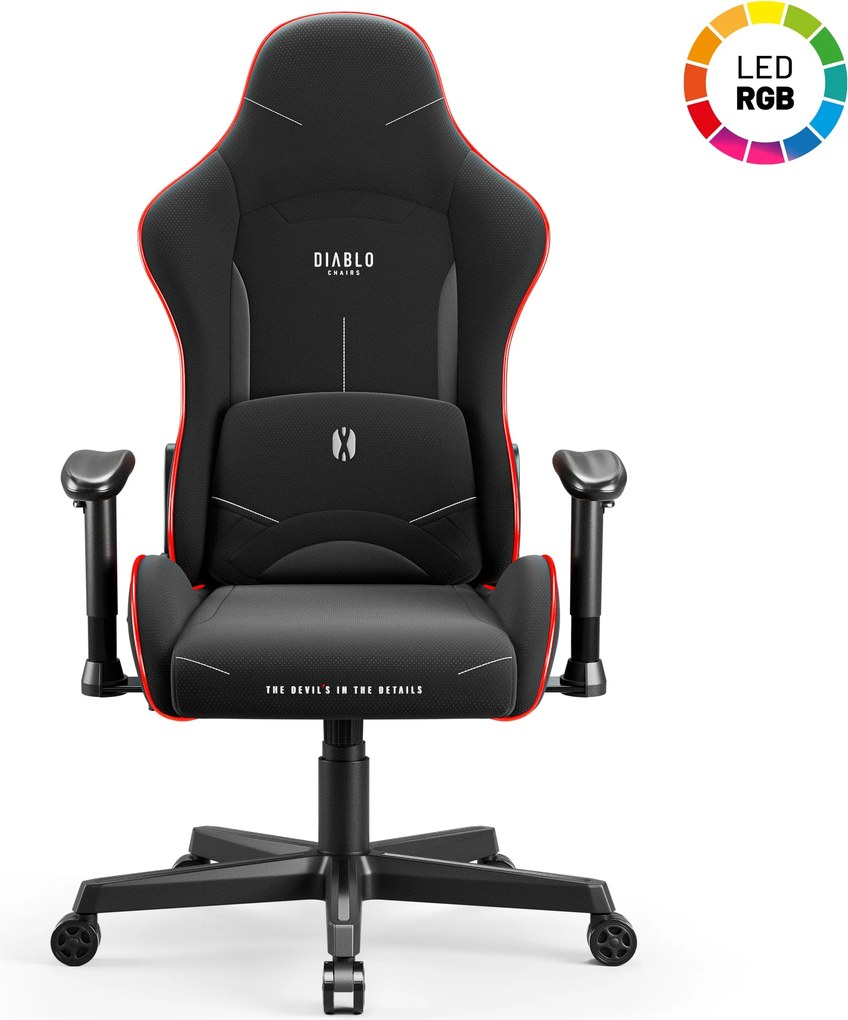 Herní židle LED RGB, černá: Diablo X-Starter