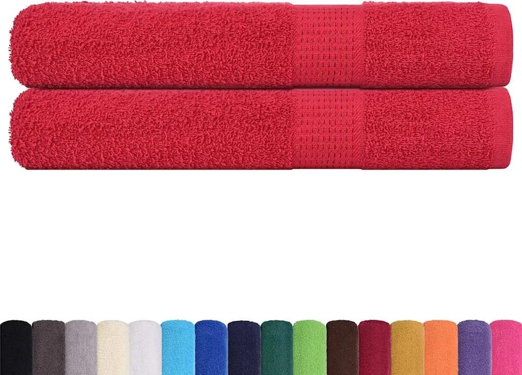 Saunové osušky FROGN 2 ks červené 80x200 cm 360 g/m² 136935