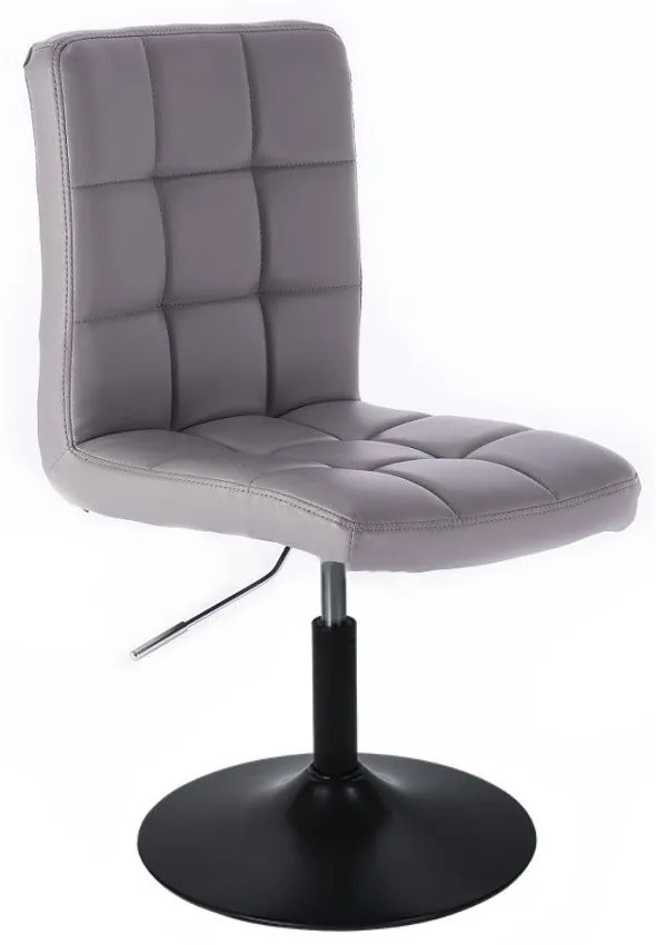 LuxuryForm DESIGN Otočná židle TOLEDO na černém talíři - šedá