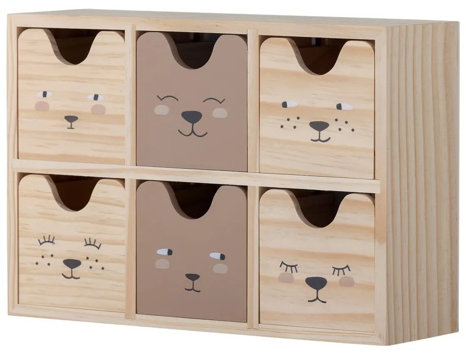 Dřevěný dětský organizér na hračky v přírodní barvě 27x8x18 cm Calle – Bloomingville Mini
