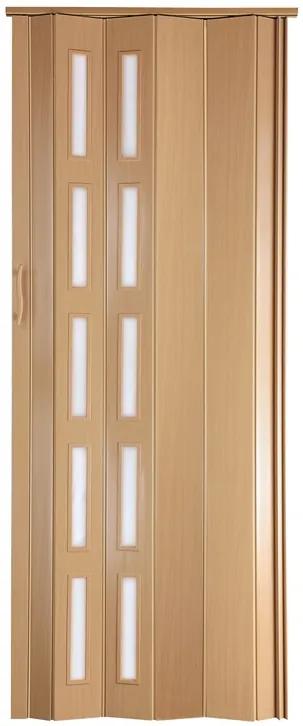 STANDOM - STANDOM Shrnovací dveře prosklené ST5 Olše, 138 cm