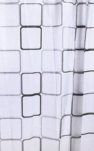 Aqualine Aqualine, Sprchový závěs 180x180cm, vinyl, čtvercový vzor, ZV013