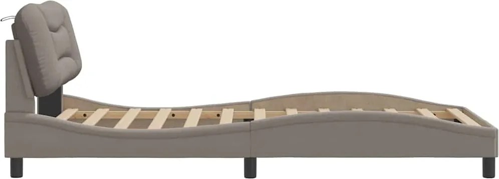 Rám postele bez matrace Hvar taupe 100 x 200 cm textil 3207755