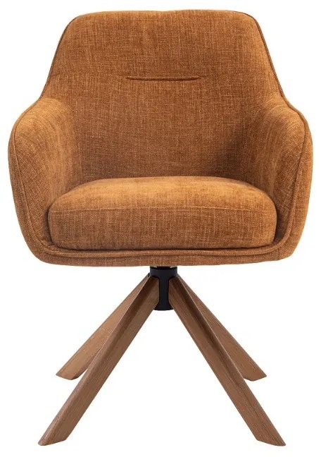 Designová otočná židle Sanjaya II skořicová