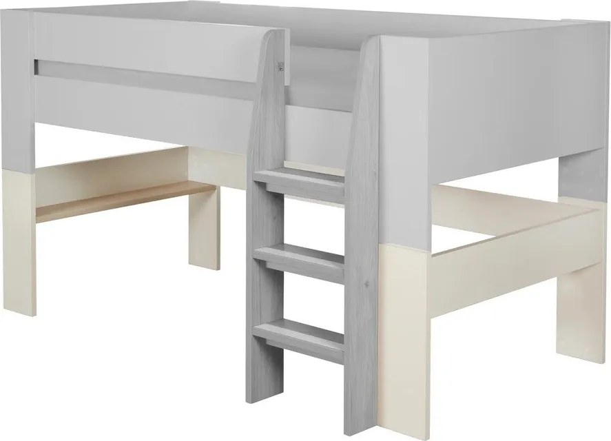 Béžová vyvýšená dětská postel bez roštu 90x200 cm Loft – Roba
