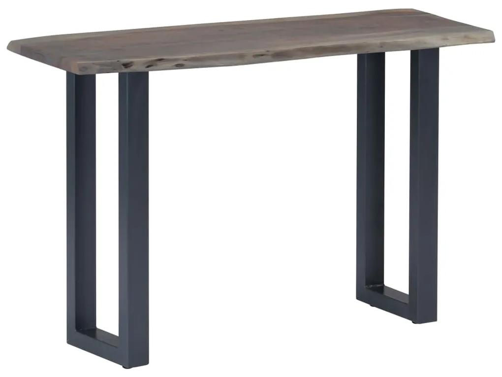 247831 vidaXL Konzolový stolek šedý 115 x 35 x 76 cm akáciové dřevo a železo