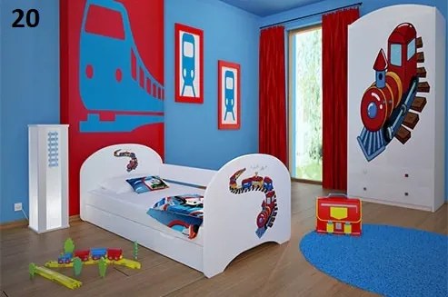 Dětská postel Kevin duo pro DVĚ děti vzor 20 160x80 cm