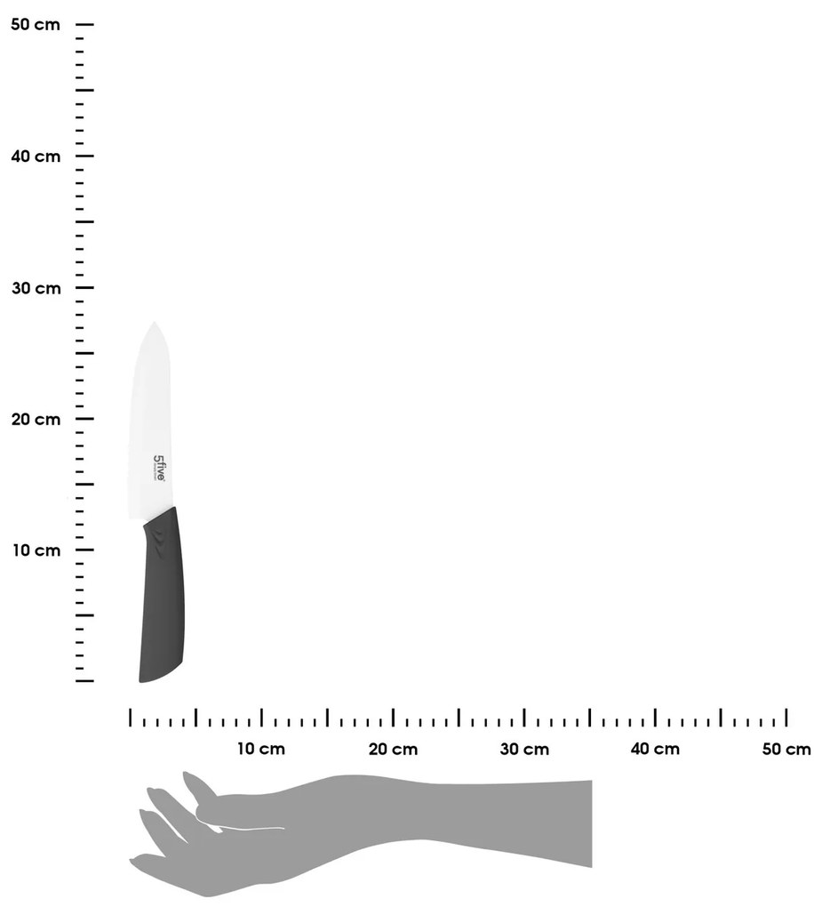 Kuchyňský nůž Zirco 27,5 cm černo-bílý