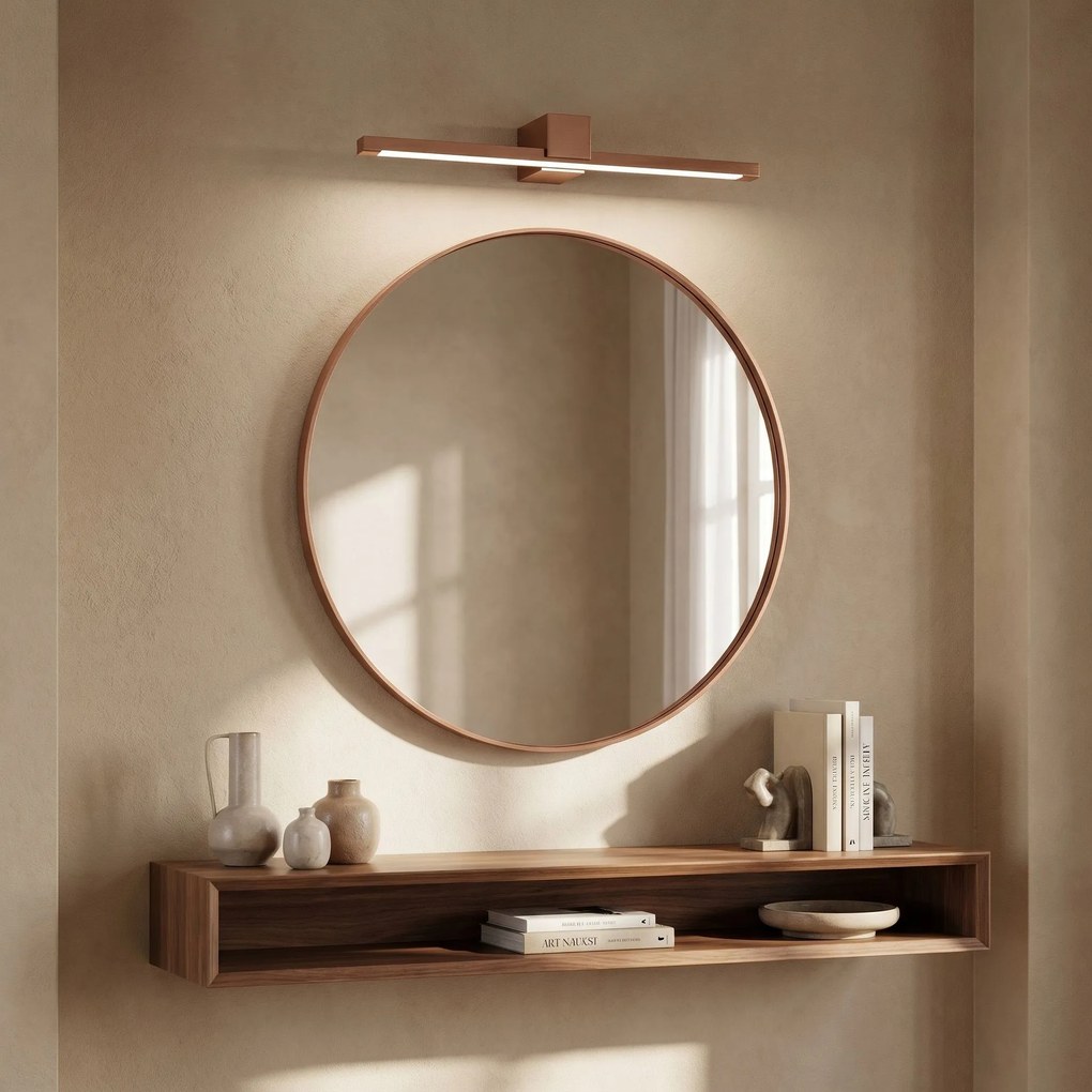 Toolight Rea, Koupelnové nástěnné LED svítidlo SWE053-1W 60 cm COPPER BRUSH, OSW-20153