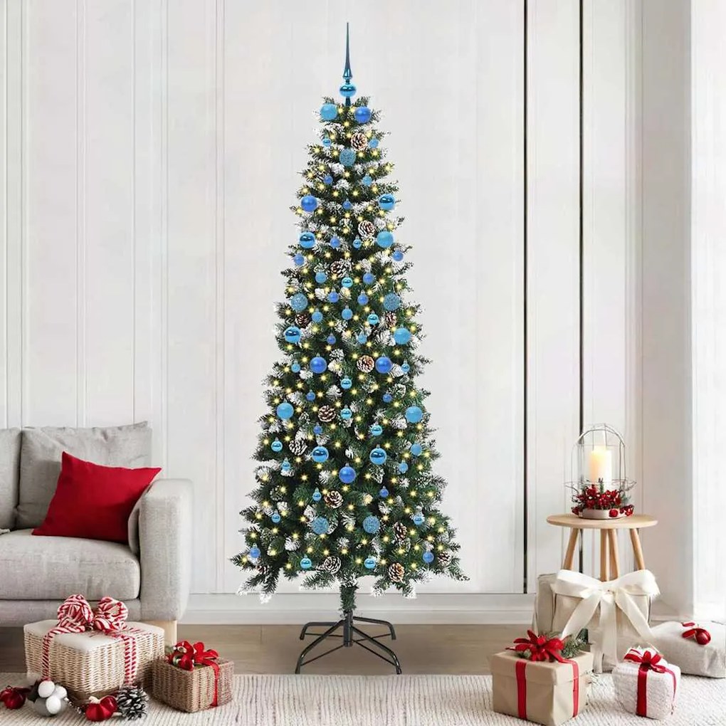 Umělý vánoční stromeček Zelená 210 cm PVC, plast a ocel 3395839