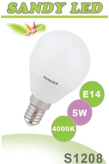 LED žárovka E14 SANDRIA S1208 SANDY LED E14 B45 5W SMD 4000K