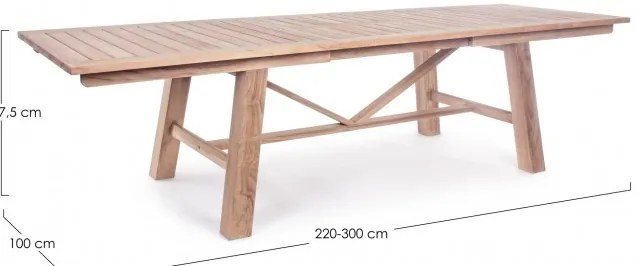 BIZZOTTO Rozkládací teakovů stůl MARYLAND 220x100cm 0804391