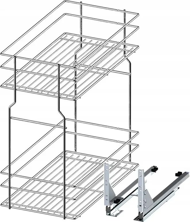 Koš Cargo Spodní Pod Desku 2P 30CM S Tlumením Dovírání Chrom Rejs Variant Multi