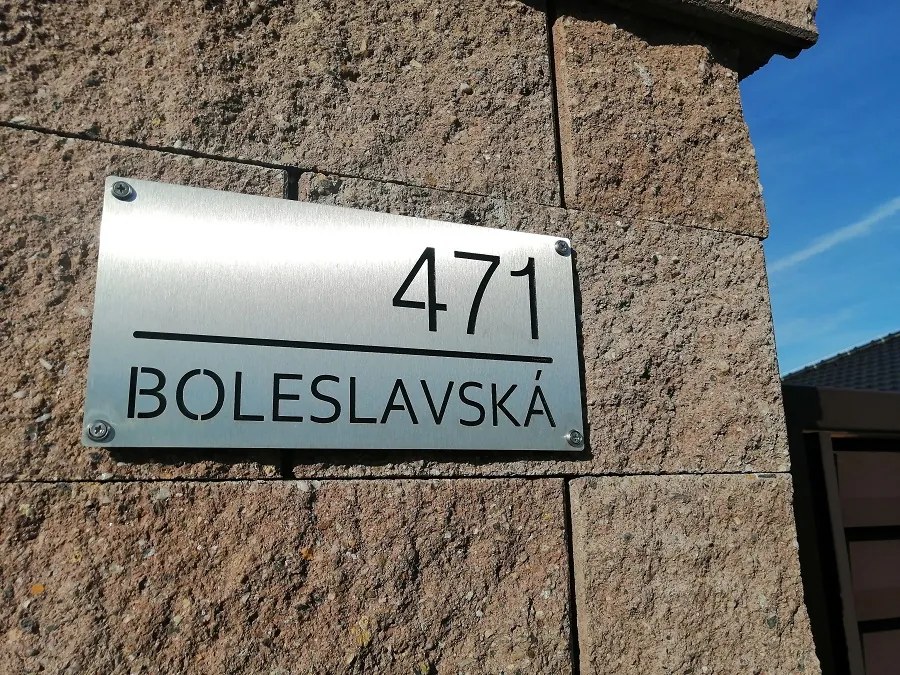 Domovní číslo tabulka 5b Velikost: Grafická vizualizace - bez výroby