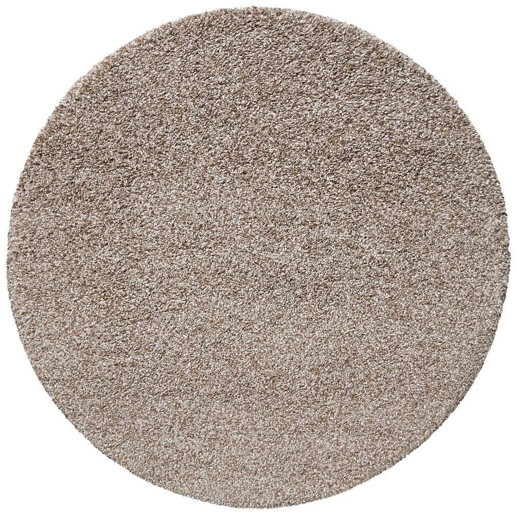 Ayyildiz, Kusový koberec Life Shaggy 1500 beige kruh, 120x120 (průměr) kruh, béžová, ložnice