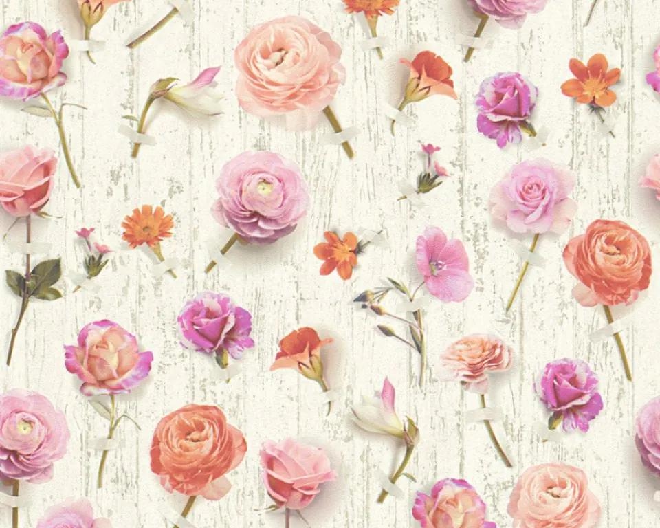 Vliesová tapeta barevné růže 32723-3 / Tapety na zeď 327233 Urban Flowers (0,53 x 10,05 m) A.S.Création