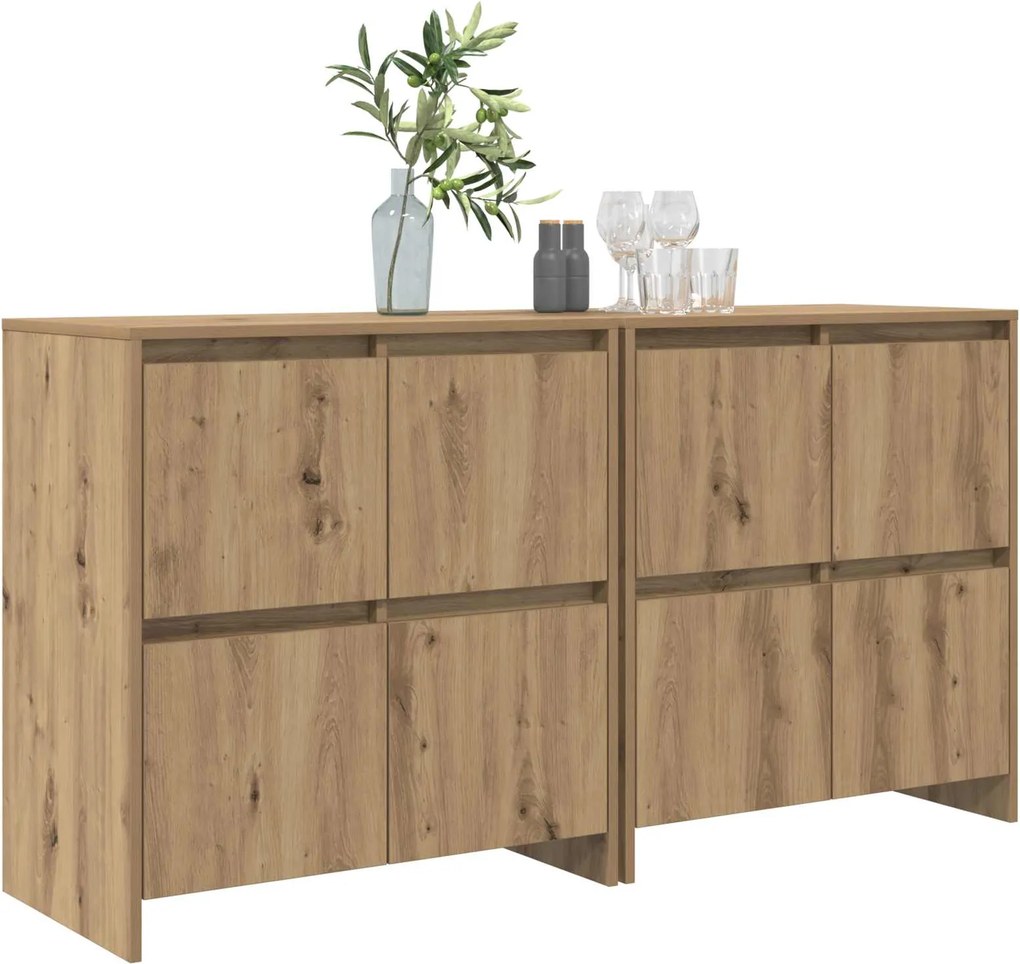 Konzole 2 ks dub artisan 70 x 41 x 75 cm Kompozitní dřevo 3393515