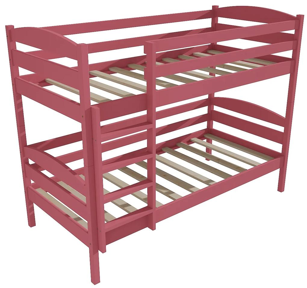 Vomaks Patrová postel PP 018 Rozměr: 80 x 180 cm, Barva: barva růžová, Prostor mezi lůžky: 80 cm