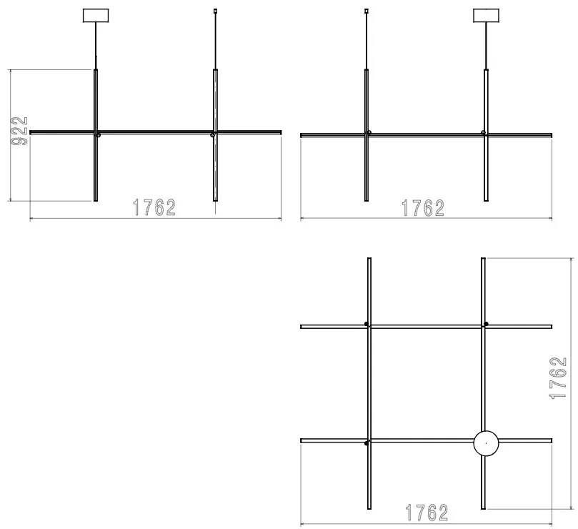 Flos Coordinates S4 CLIII, závěsné svítidlo, stříbrná, 147W 2700K