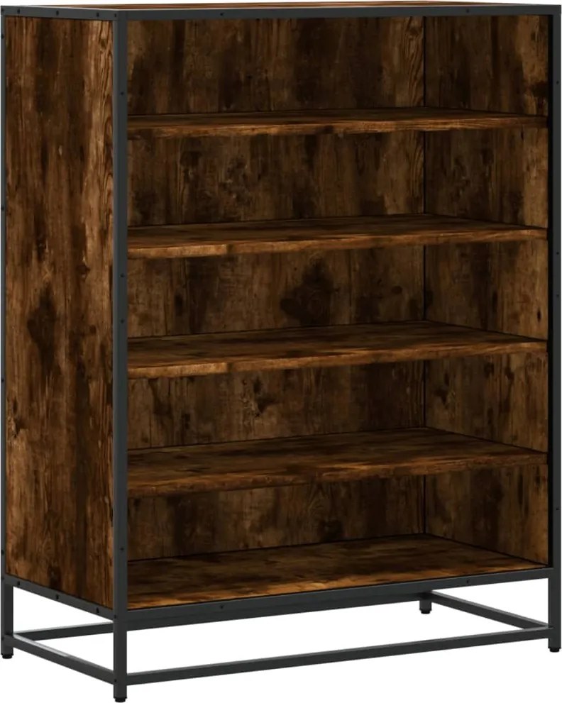 Botník kouřový dub 75 x 38 x 97,5 cm kompozitní dřevo a kov 3300872