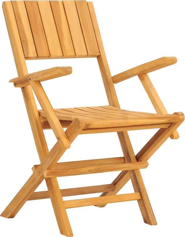 vidaXL Skládací zahradní židle 2 ks 55x61x90 cm masivní teakové dřevo [362760]